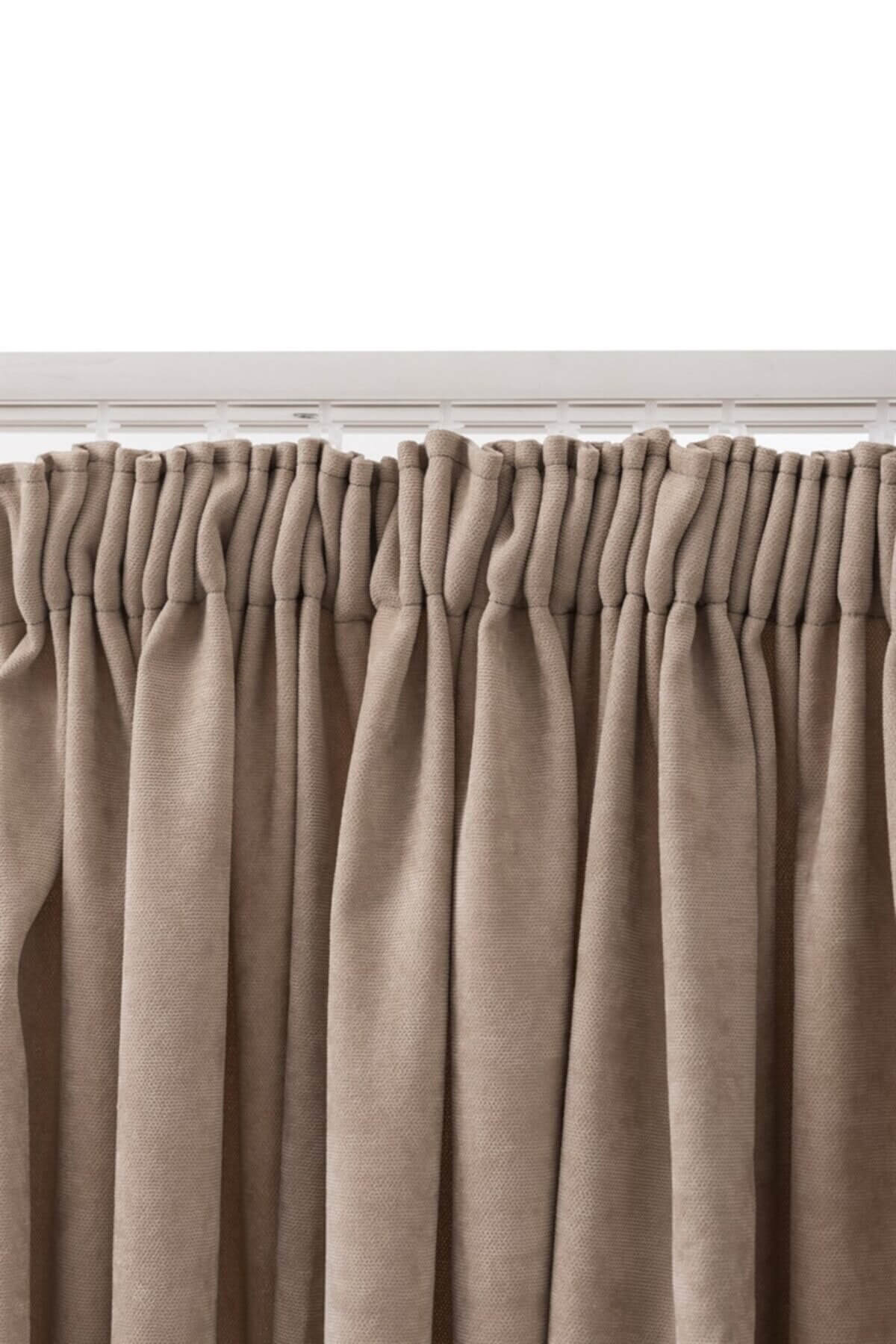 Petek Kadife 12490 Bej Fon Perde - E TASARIM PERDE